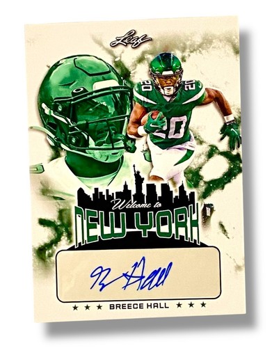2022 Leaf Breece Hall Welcome to New York Autograph /302 Rookie | eBay