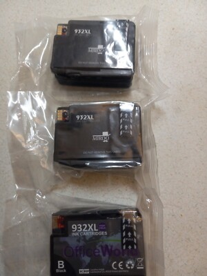 3PK 932XL Black Ink Cartridge for HP Officejet 6100 6700 6600 7610 7100 ...