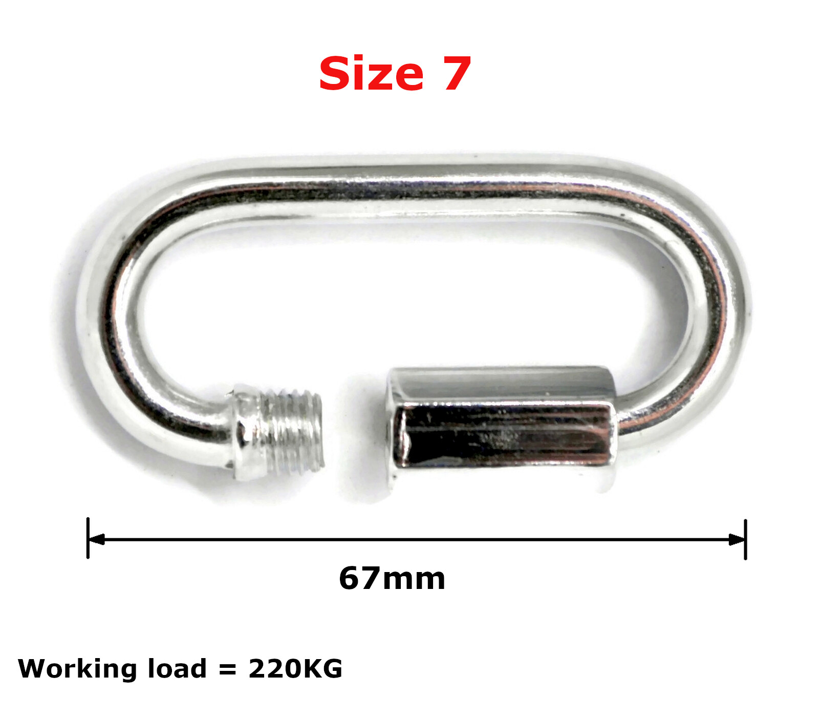 Quick Link Screw Lock Chain Fastener Hook Carabiner Steel Repair Hiking ...