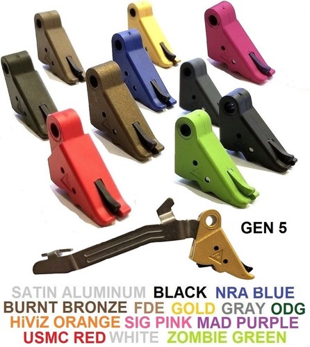 TANGO DOWN Flat-Faced Trigger With Trigger Bar For Glock Gen 5 Models ...