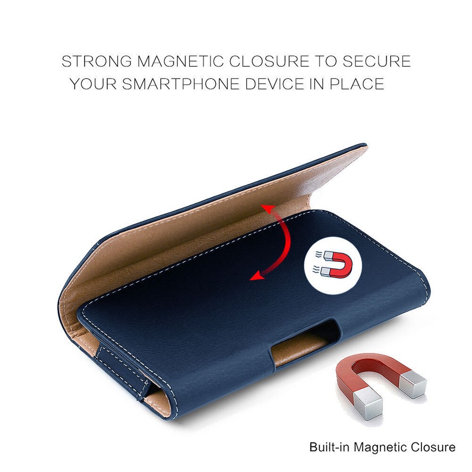 Cell Phones Case Horizontal Leather Carrying Pouch Cover with Belt Clip ...