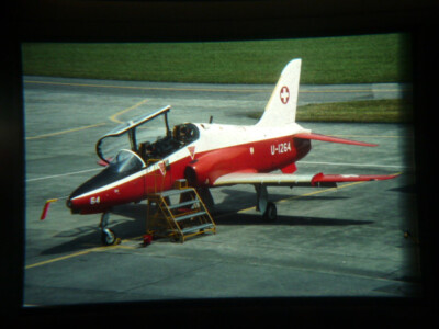 Kodachrome slide Swiss Air Force BAe Hawk U-1264 Emmen 1996 (HHU) | eBay