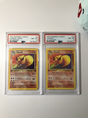 Pokemon 1st Edition Jungle Flareon Holo, STRONG PSA 8, Wizards of the ...
