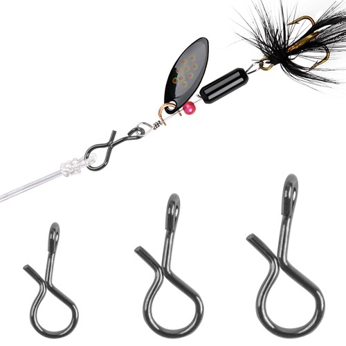 100 Quick Fly Fishing Snap No Knot Fast Snaps Lure Change Connect for ...