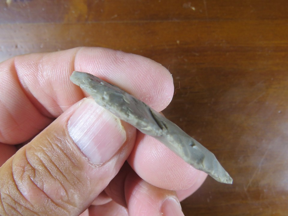 Turkey-tail point, Cobden chert, Jefferson County Illinois 2 x 1.1/16 ...