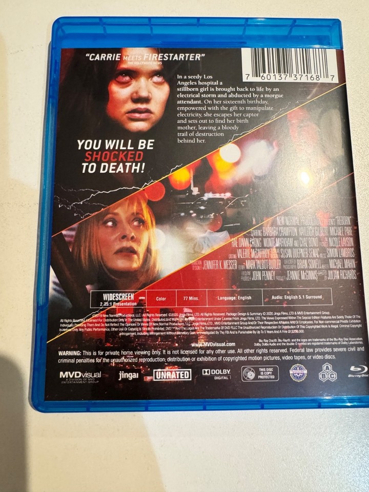Reborn Blu-ray Horror Kayleigh Gilbert Barbara Crampton Michael Paré ...