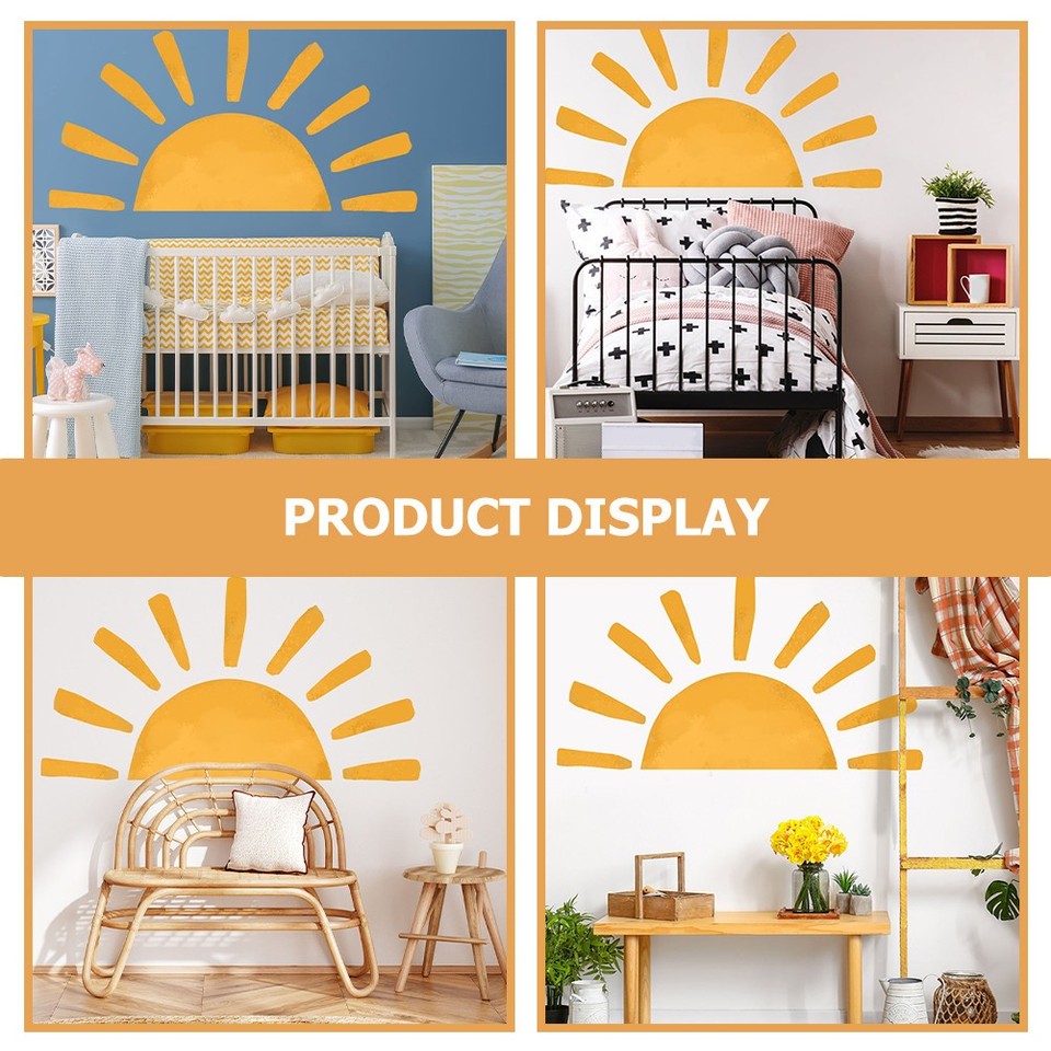 Nursery Decal Sun Wall Sticker Decor Adhesive Decals for Bedroom Adult ...