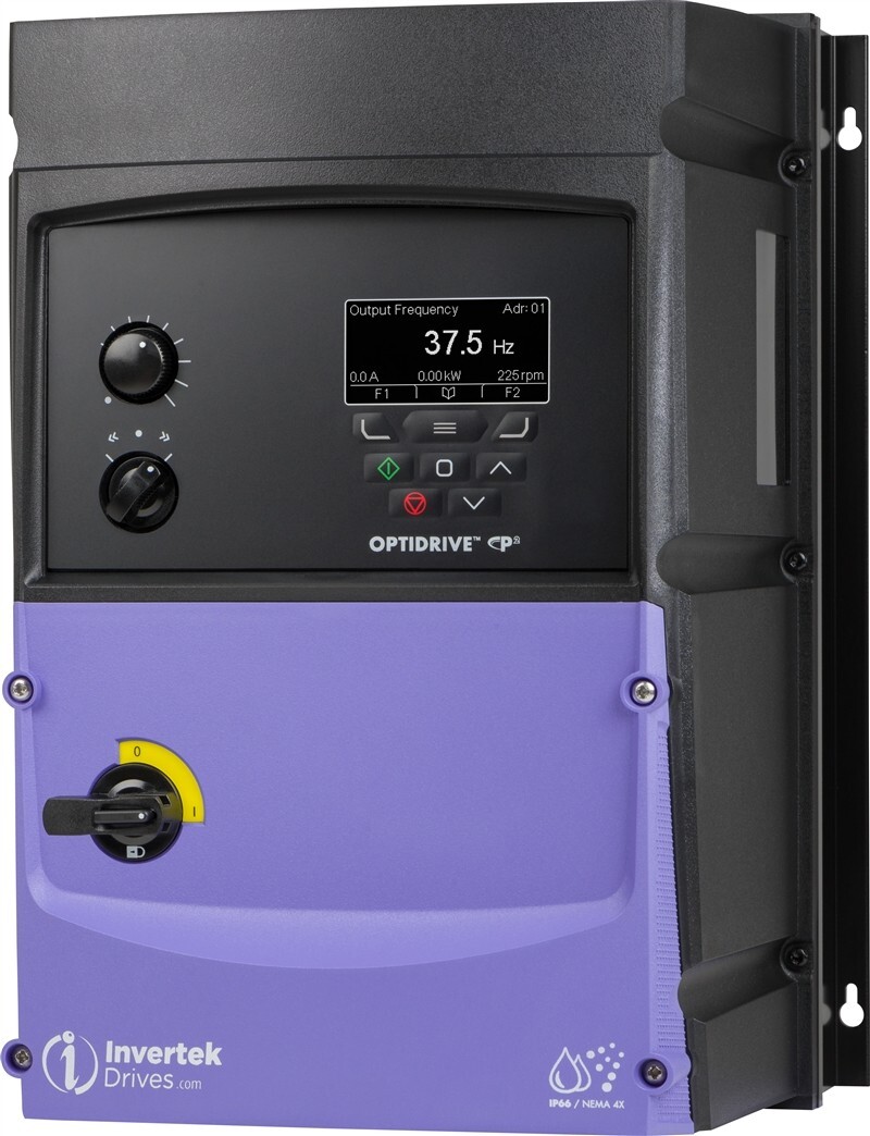 ODP-2-42075-1H04B-MN Invertek VFD 7.5HP 24A 200V-240V 1Ph/3Ph ...