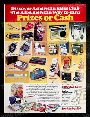 American Sales Club Prizes 1984 Trade Print Magazine Ad Poster ADVERT ...