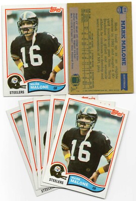 Mark Malone RC rookie card, 1982 Topps #215, Pittsburgh Steelers ...