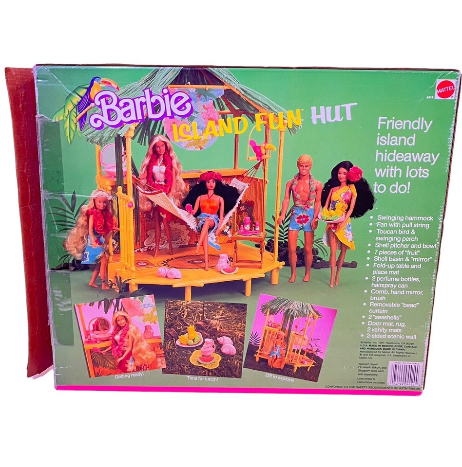 1987 Mattel Barbie Island Fun Hut Set Near Complete | eBay