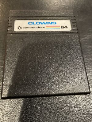 Commodore 64 C64 Clowns Game Cartridge EX-NM Classic Video Gaming Rare ...