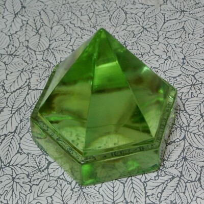Vintage Nautical Hexagonal Ship Deck Prism Paperweight Green Glass ...