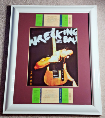 BRUCE SPRINGSTEEN Wrecking Ball Tour 2012 Framed Poster w/ Fenway Park ...
