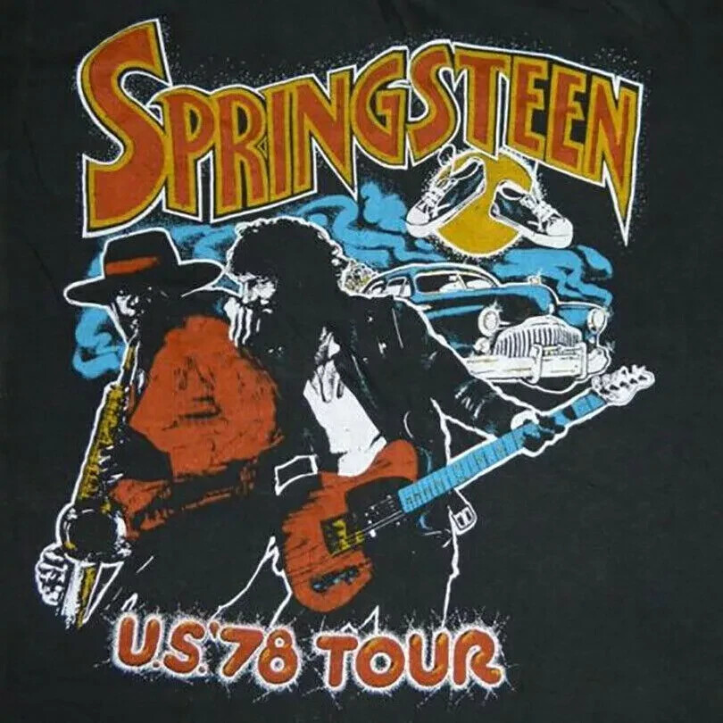 Vintage BRUCE SPRINGSTEEN 1978 Tour Black All Size T-Shirt Gift Fans ...