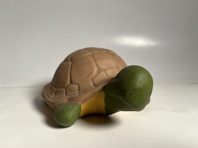 Vntg Ceramic Painted Turtle Hollow Figurine Cute Chalk Tortoise Sea ...