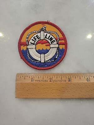 Vintage Scout Patch, AWANA Life Line Life Preserver Patch Embroidered 2 ...