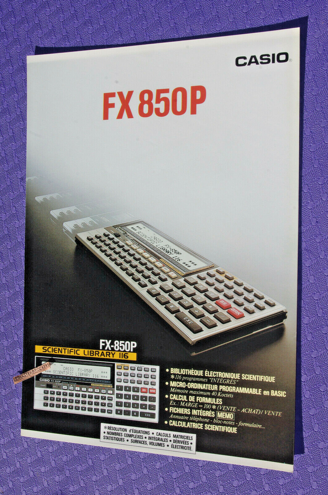 CASIO FX/850/P SCIENTIFIC LIBRARY 116 Pub Catalog Brochure | eBay