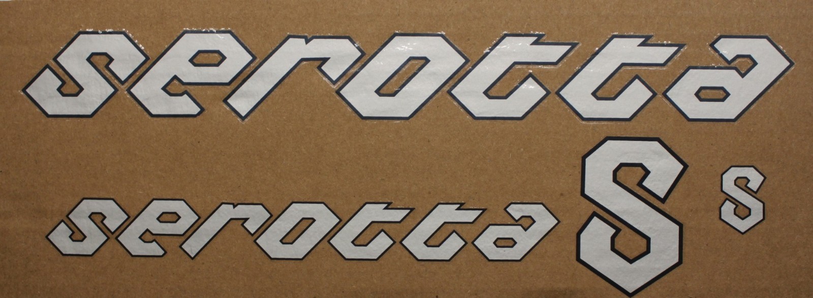 Genuine NOS Serotta Ultra Thin Bike Frame Decals OEM Ti Silver / Black ...