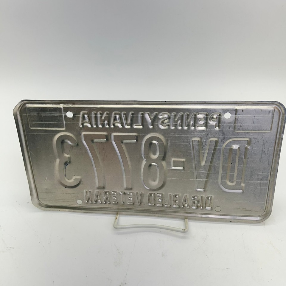 Pennsylvania Disabled Veteran License Plate Tag PA Passenger DV-8773 PA ...
