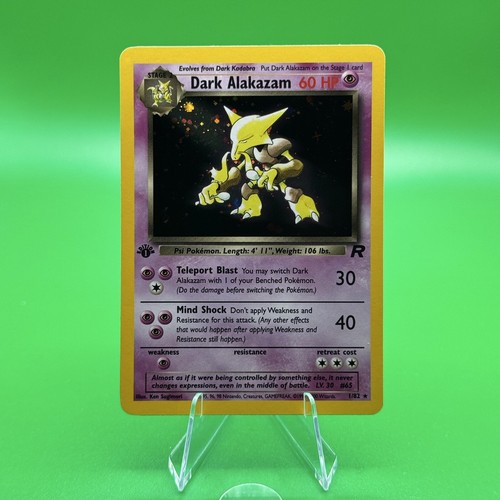 Pokemon Card - Dark Alakazam Team Rocket 1st Edition 1/82 Holo Rare LP ...