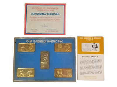 Hamilton Mint Our Greatest Americans Group III 5 x 1oz .999 Fine Silver ...
