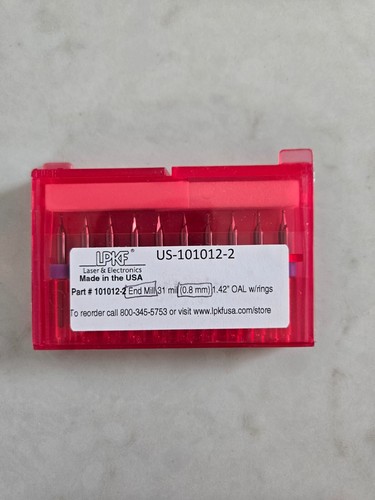 LPKF 101012-2 End Mill 0.8 mm 1.42" OAL w/rings | eBay