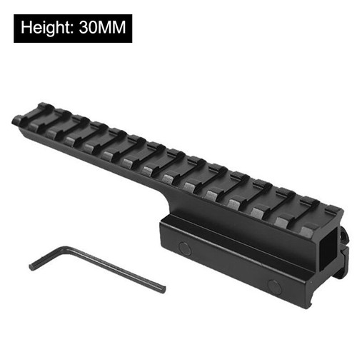 30mm Picatinny Weaver Rail Scope Extension QD Long Riser Mounts Base ...