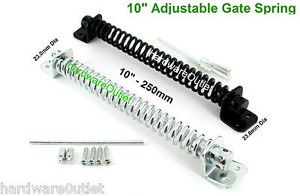 10" Adjustable Tension Door or Gate Spring Closer Black or Zinc inc ...