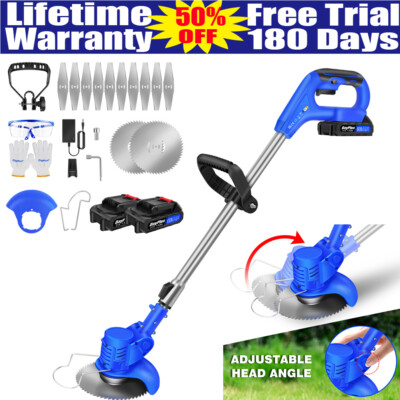 Grass Trimmer Portable Cordless Lawn Weed Cutter Edger Handheld Power ...