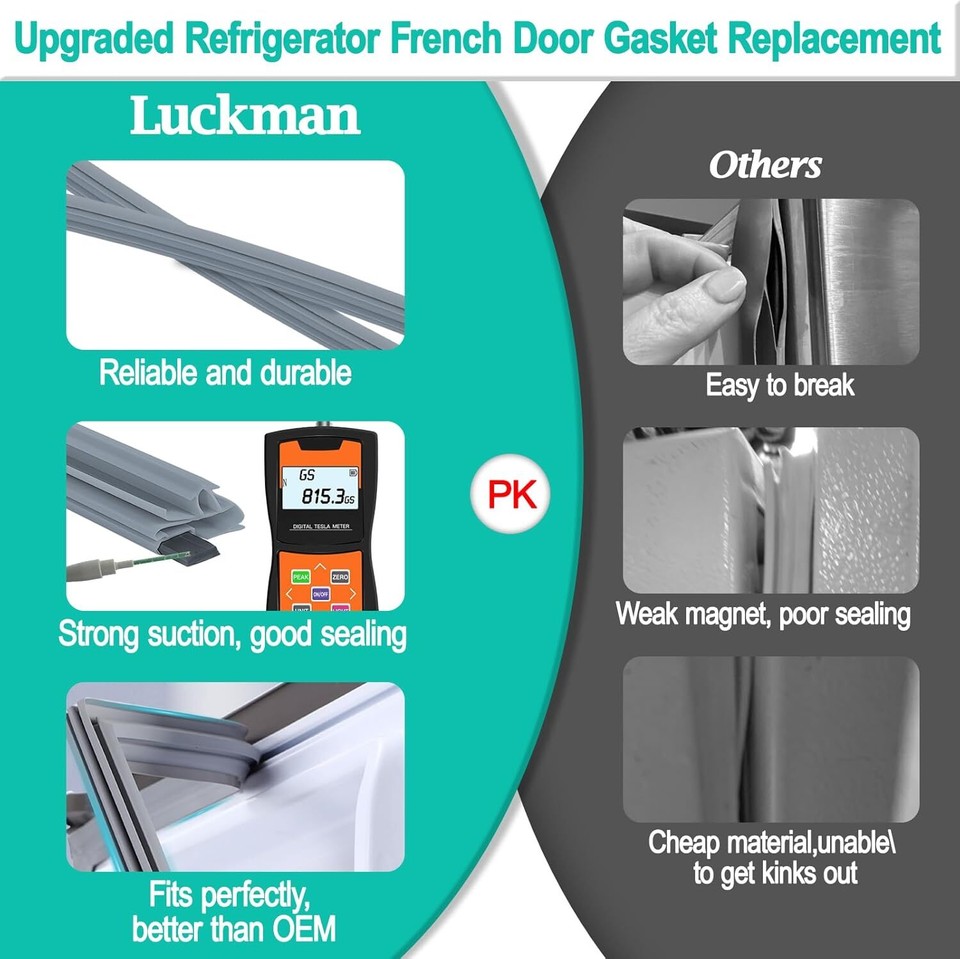New W10830046 Refrigerator Fresh Food Door Gasket Seal Fit Whirlpool ...