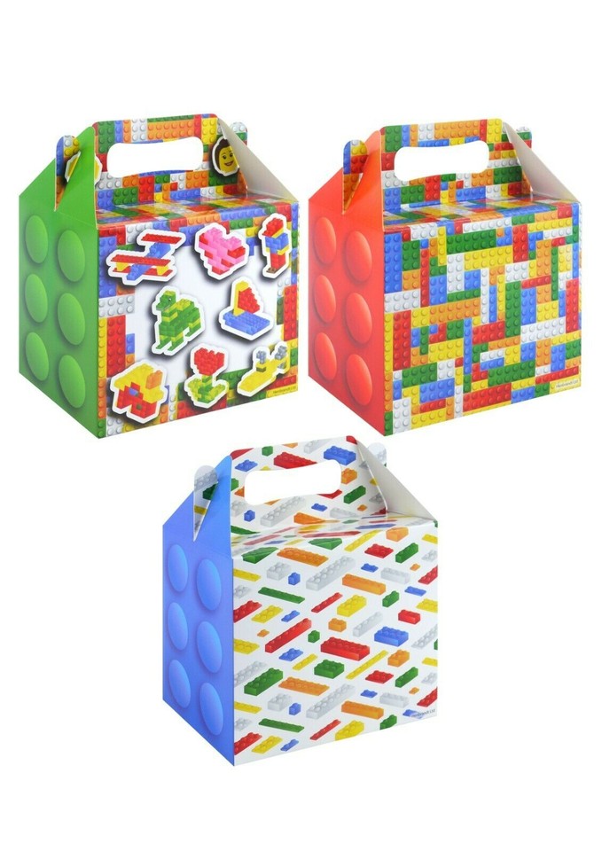 40 Childrens Kids Themed Carry Food Meal Box Birthday Party Loot Bag ...
