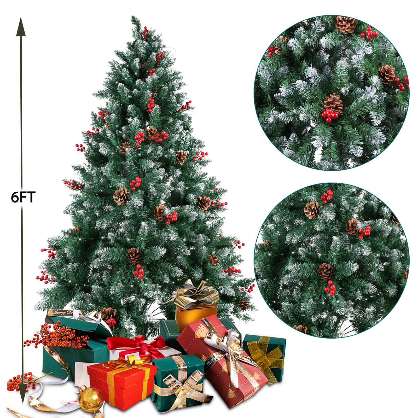 7FT Artificial Christmas Tree Xmas With Metal Stand Home Decro | eBay