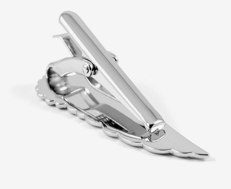 Classic Solid 935 Argentium Silver Men's Fantastic Beautiful Angle Wing ...