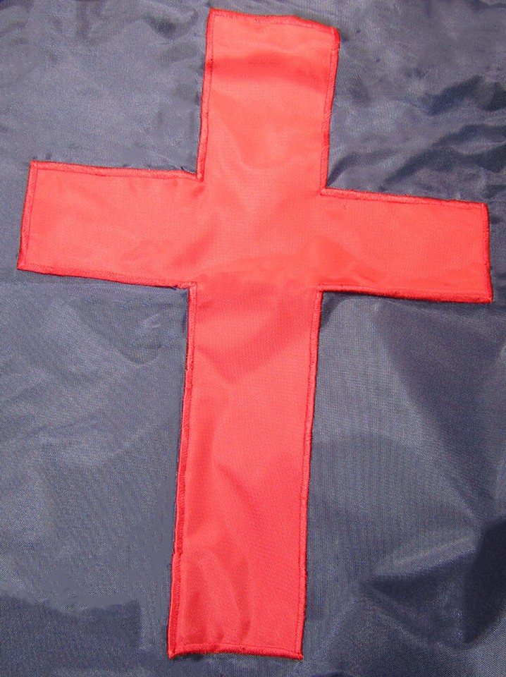3x5 Embroidered Christian Gold Fringe 210D Sewn Nylon Grommets Flag ...