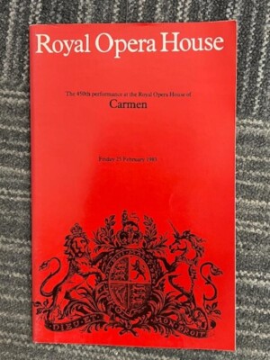 Carmen Royal Opera House Programme 1983 | eBay UK