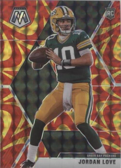 2020 Panini Mosaic - Rookies Jordan Love #211 Reactive Gold Mosaic ...
