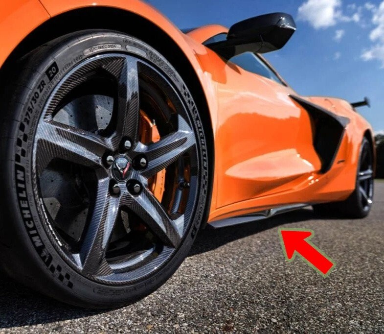 C8 Corvette Z06 Sigala Designs Carbon Flash Black Rocker Panels (For ...