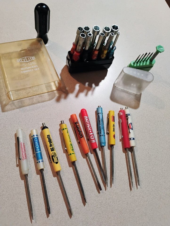 Vintage tools XceLite and service station/gas station screwdrivers LOT ...