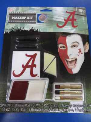 Alabama Crimson Tide Makeup Kit NCAA Football College Game Day Costume ...
