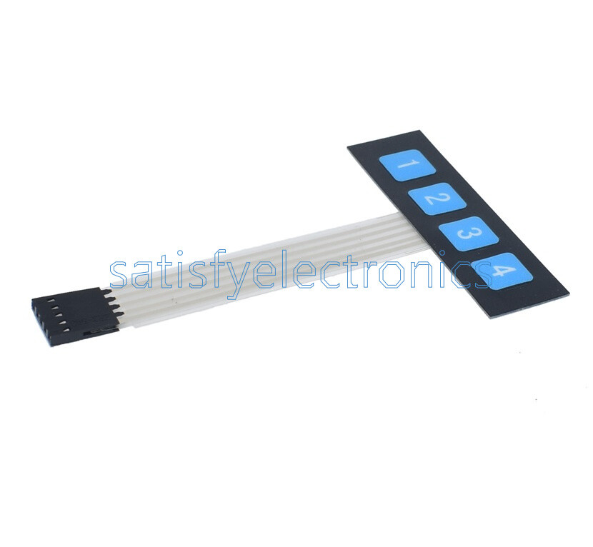 1x4 super slim Matrix Array 4Key Membrane Switch Keypad Keyboard For ...
