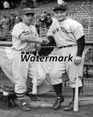 1937 World Series New York Giants Mel Ott N.Y. Yankees Lou Gehig 8 X 10 ...