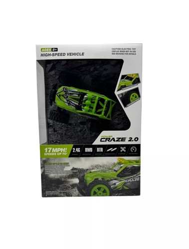 Power Craze 2.0 Mini RC Car W/ Remote Control Green Brand NEW Factory ...