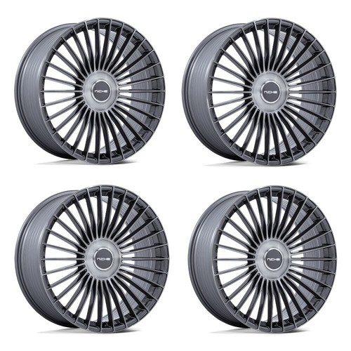 Set 4 24" Niche 1PC NC282 Serene Gloss Black 24x10 Wheels 5x130 20mm ...