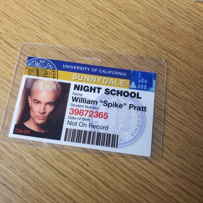 Buffy Vampire Slayer ID Badge-Sunnydale William "Spike" Pratt costume ...