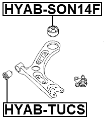 Rear Bushing, Front Control Arm Febest HYAB-SON14F Oem 54584-C1000 | eBay