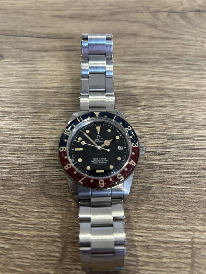WMT Royal Marine Rolex GMT 6542 Homage 37mm Auto Watch with Box & Strap ...