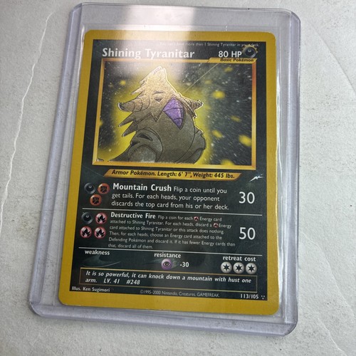Pokemon TCG Shining Tyranitar Neo Destiny Holo Secret Rare 113/105 WOTC ...