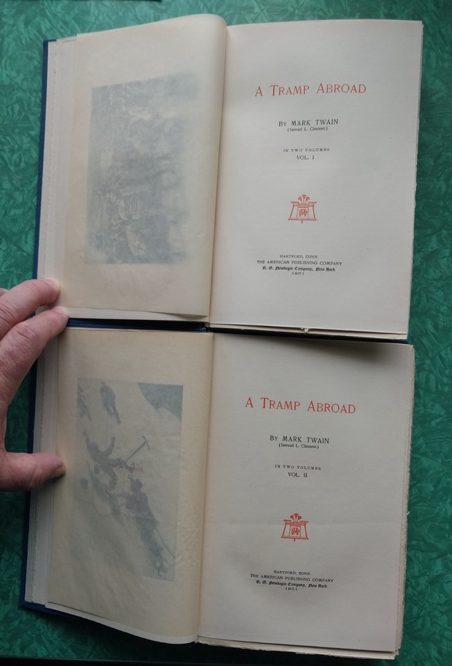 Mark Twain a tramp abroad 2 volume set 1901 very good condition | eBay