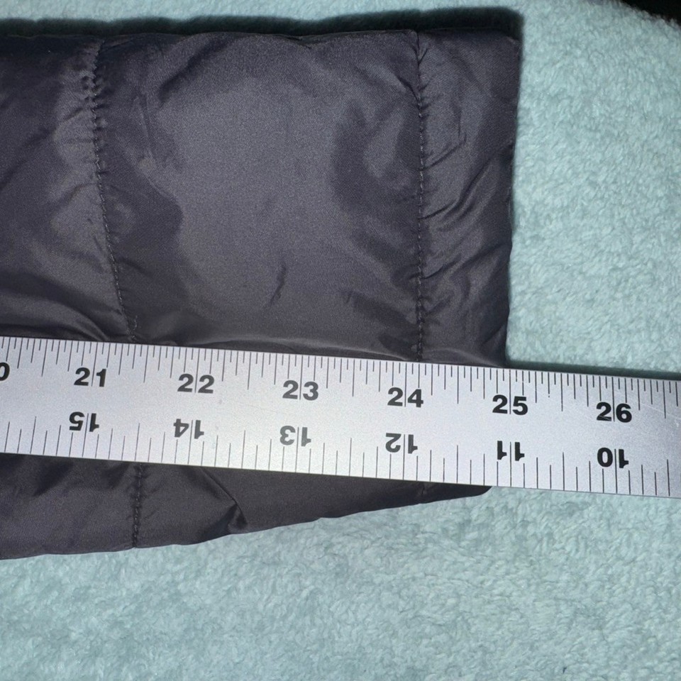 Men's Domino's Gear Puffer Jacket M Black with Red & Blue Stripes | eBay